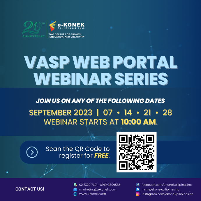 VASP Web Portal Webinars | E-Konek Pilipinas, Inc.